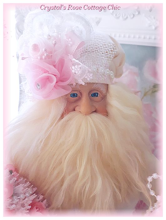 Shabby Chic Pink Baker Santa