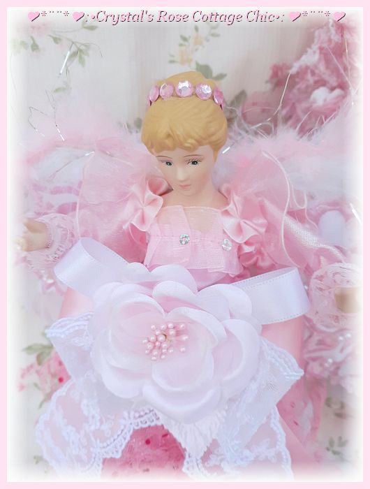 Petite Pink Angel Tree Topper...Free Shipping