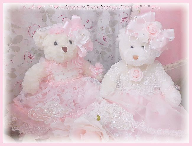 Pink Rose Victorian Bear