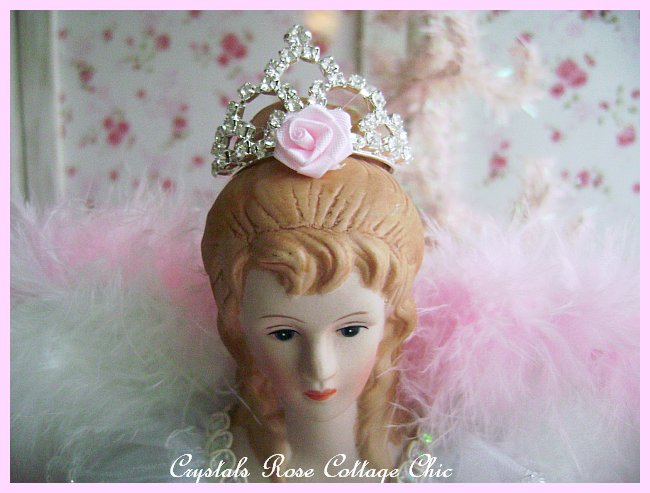 shabby chic pink angel christmas tree topper 16 memorial